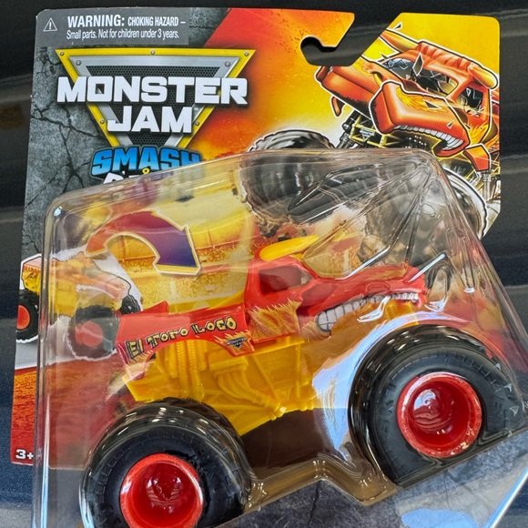 Monster Jam | Toys | Monster Jam Smash Up Toy Truck Red And Yellow ...
